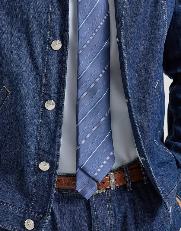 Brunello Cucinelli Striped Silk Tie