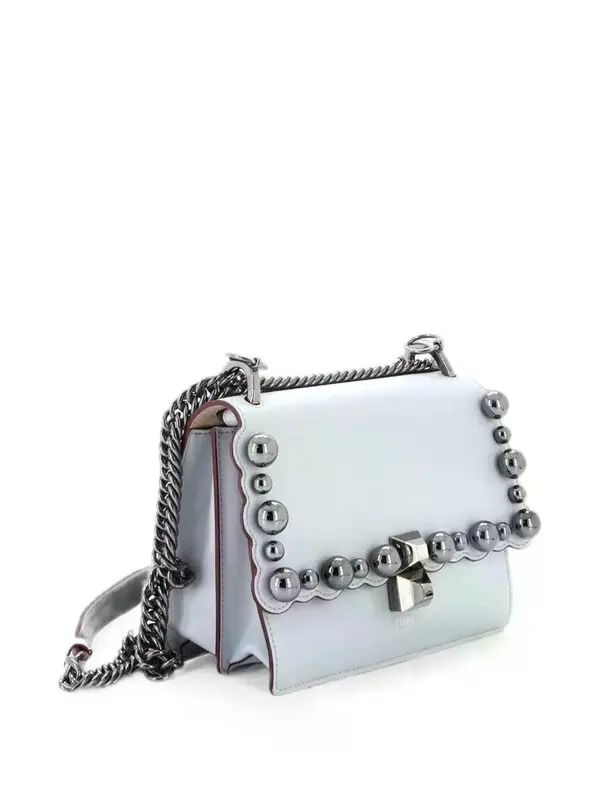 Fendi Kan I Bag Studded Leather Small Shoulder Bag
