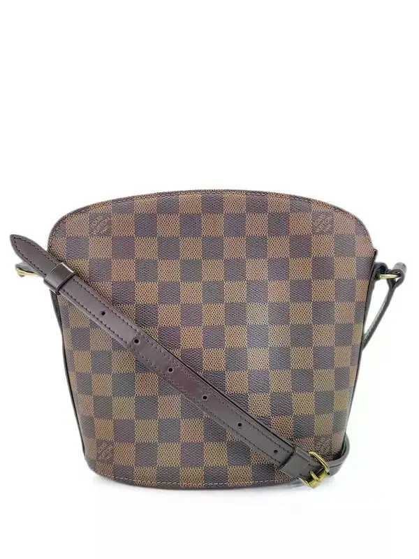 LOUIS VUITTON Drouot Damier Ebene Shoulder Bag - Brown