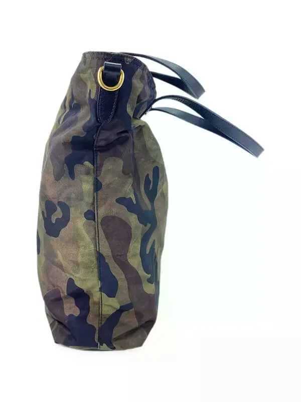 Prada 2010s Camouflage-print Tote Bag - Green