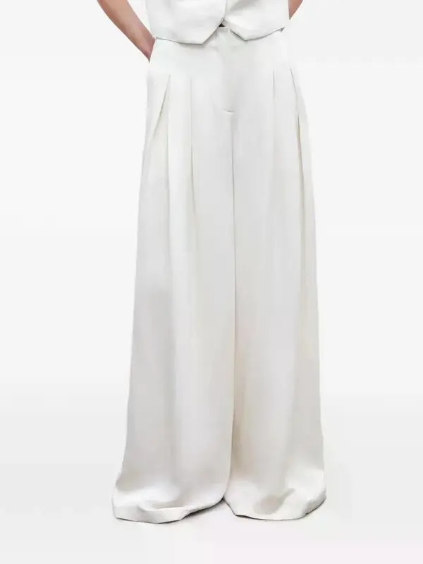 TWP Pleated Wide-leg Trousers