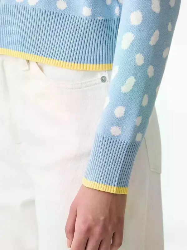 NEVER FULLY DRESSED Polka-dot Button-up Cardigan