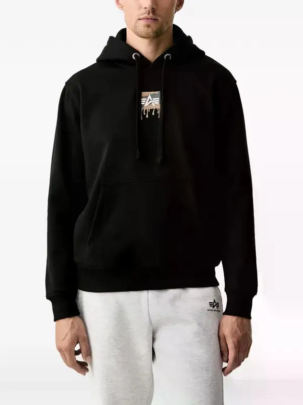 Alpha Industries Logo-print Drawstring Hoodie