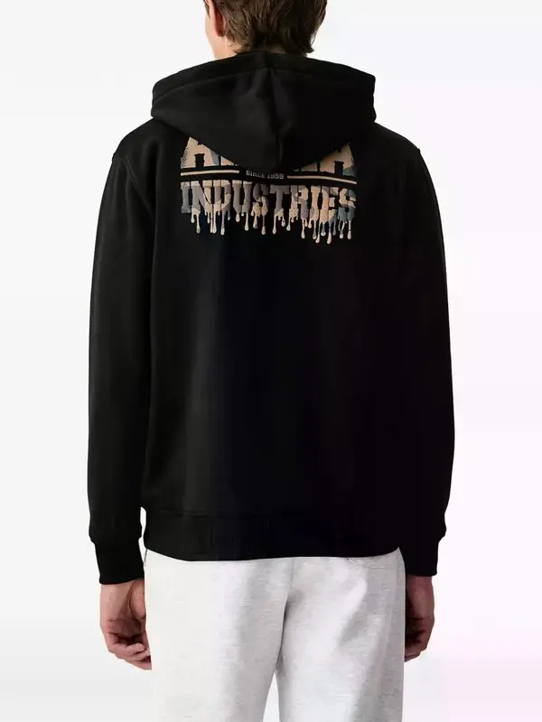 Alpha Industries Logo-print Drawstring Hoodie