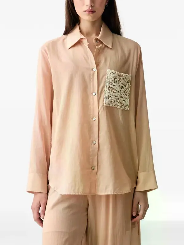 VICOLO Crochet-pocket Shirt