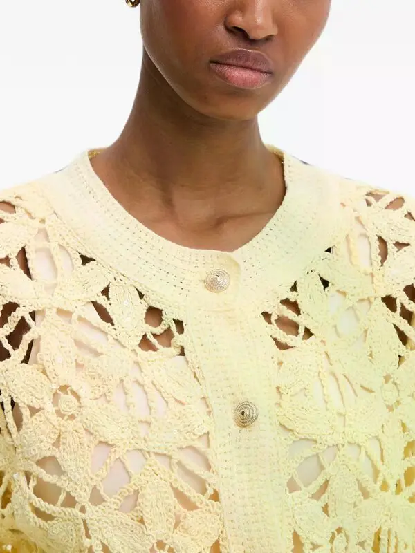 MORGAN Crochet-knit Cardigan
