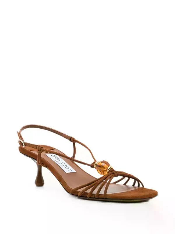JIMMY CHOO Bead-embellished Strappy Sandals