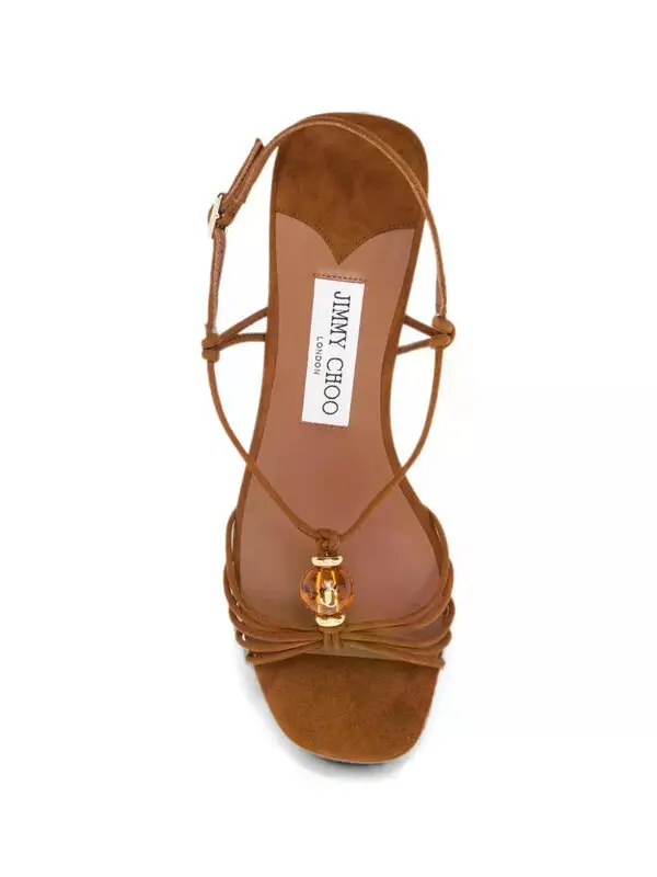 JIMMY CHOO Bead-embellished Strappy Sandals