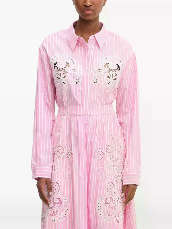 MORGAN Broderie Anglaise Striped Shirt