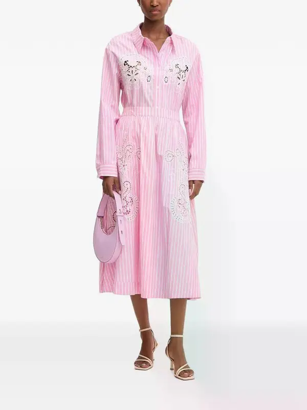 MORGAN Broderie Anglaise Striped Shirt