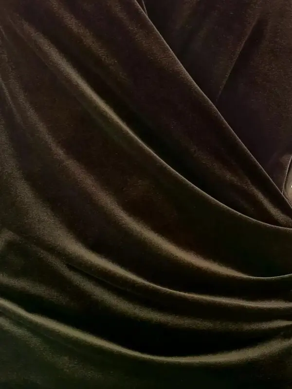 F.IT Velvet-effect Draped T-shirt
