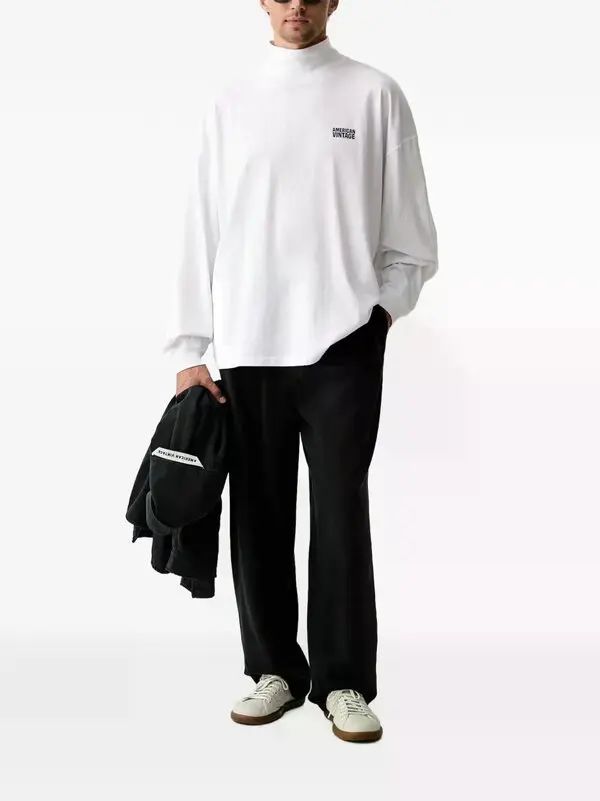 American Vintage Logo-print High-neck T-shirt