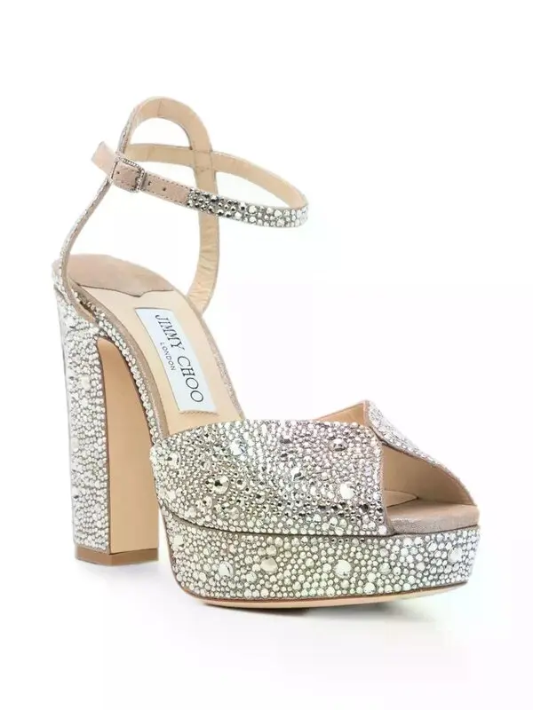 JIMMY CHOO Sacaria 120 Embellished Platform Sandals