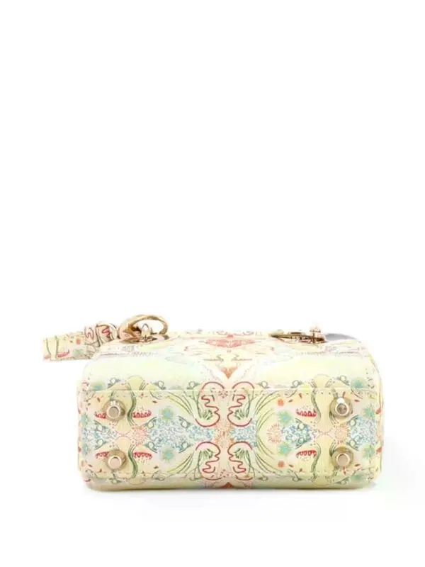 Dior Lady Embroidered Calfskin Mini Satchel - Multicolour