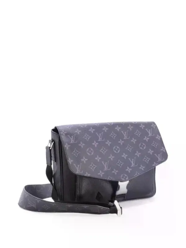LOUIS VUITTON Monogram Taigarama Outdoor Flap Messenger Bag - Black