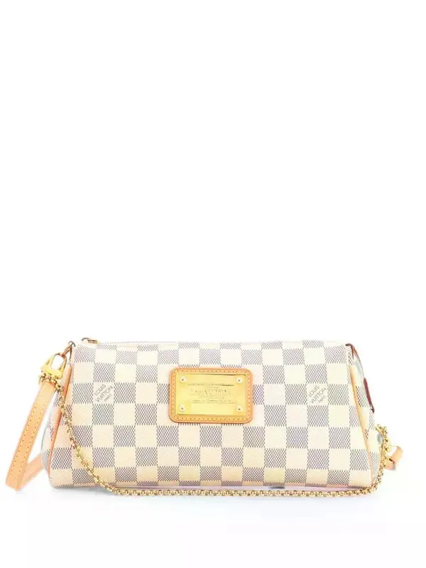 LOUIS VUITTON Eva Handbag Damier Clutch Bag - White
