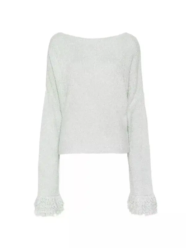 AYA MUSE Off-the-shoulder Bouclé Sweater