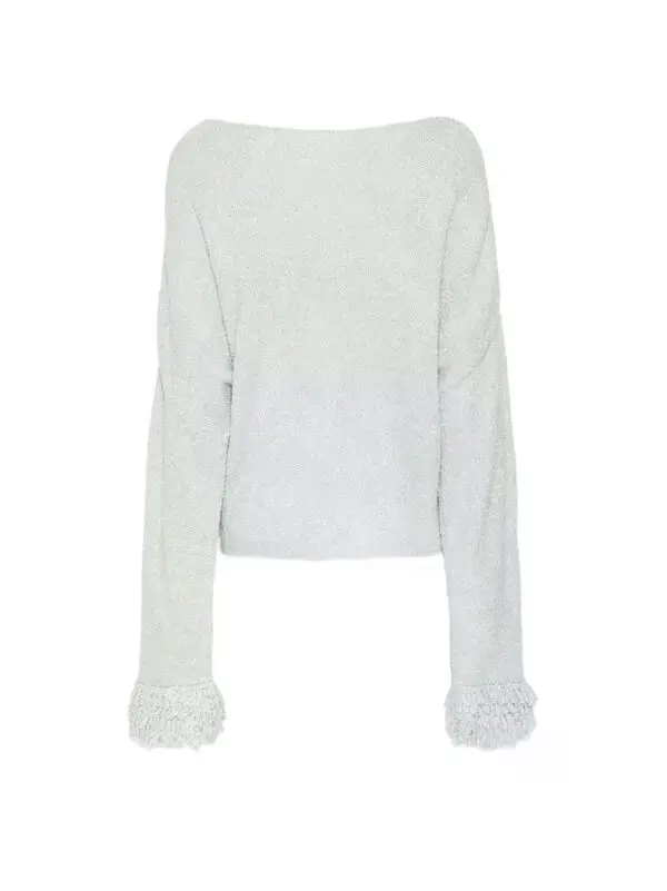 AYA MUSE Off-the-shoulder Bouclé Sweater