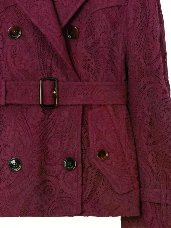 Burberry Paisley Lace Foxfield Trench Coat