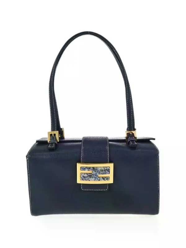 Fendi 1990-2000s Baguette Box Shoulder Bag - Blue