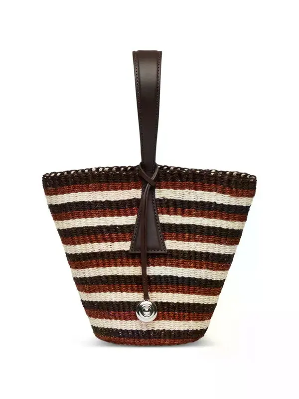 LIFFNER Striped Bucket Bag - Brown