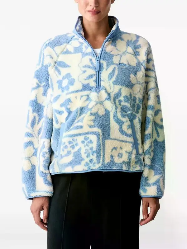 Rip Curl Floral-print Sweater - Blue