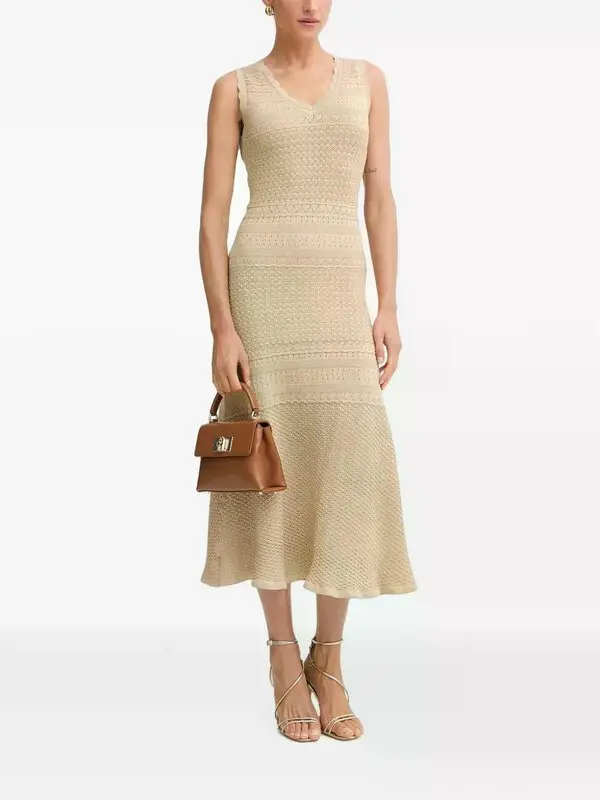 MORGAN Rmilan Scalloped-edge Midi Dress