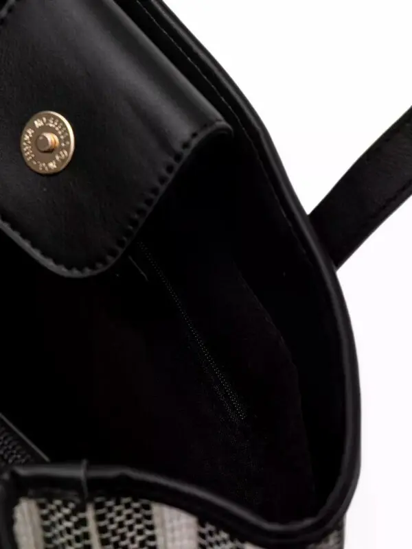 MORGAN Striped Heart-charm Tote Bag