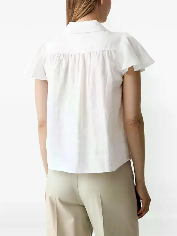 PEDRO DEL HIERRO Shirred Flutter-sleeve Shirt
