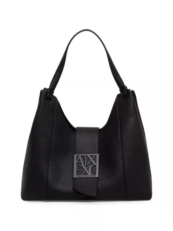 Armani Exchange Logo-plaque Pebbled Tote Bag