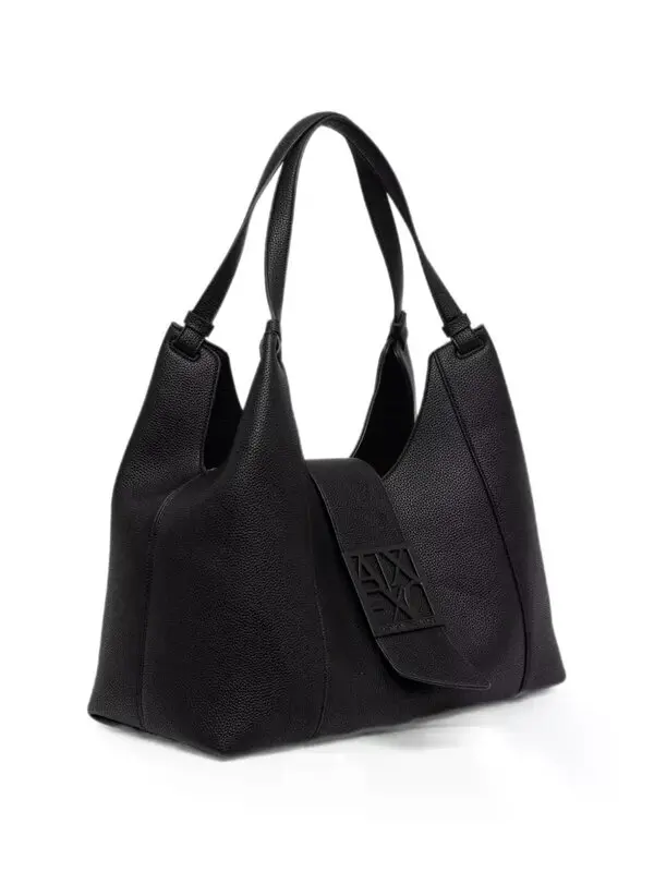 Armani Exchange Logo-plaque Pebbled Tote Bag