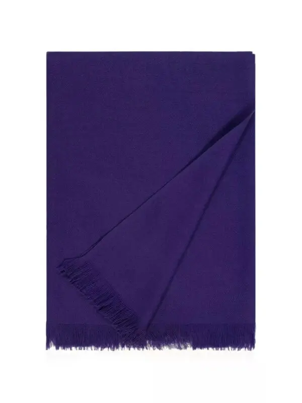 Eric Bompard Voile Fringed Stole - Purple