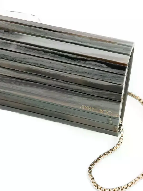 JIMMY CHOO Marble-effect Logo-print Shoulder Bag
