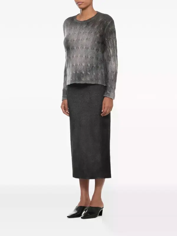 Avant Toi Cable Knit Tie-dye Sweater