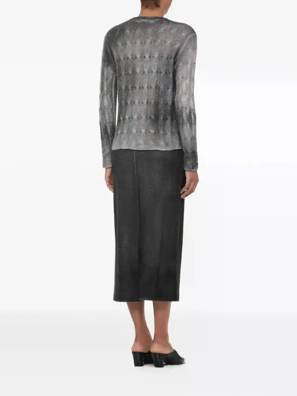 Avant Toi Cable Knit Tie-dye Sweater