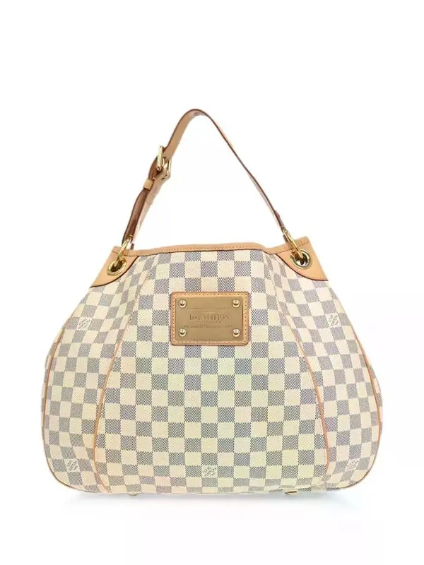 LOUIS VUITTON 2009 Damier Azur Galliera Pm Shoulder Bag - White