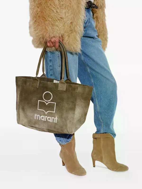 Isabel Marant Étoile Yenky Logo-embroidered Tote Bag - Green