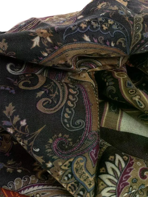 Etro Paisley-print Frayed Scarf