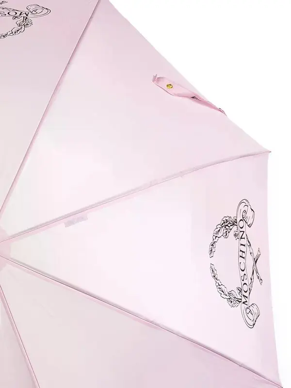 Moschino Logo-print Curved-handle Umbrella