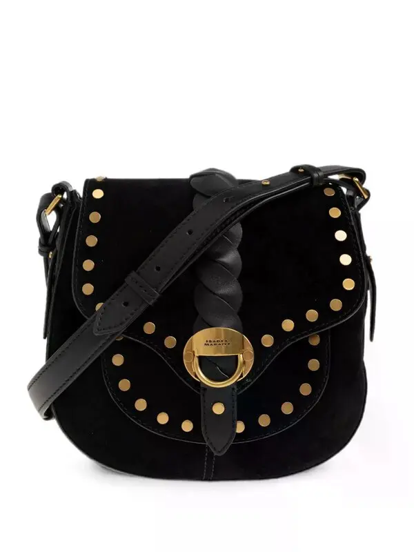 Isabel Marant Étoile Altay Stud-embellished Leather Shoulder Bag - Black