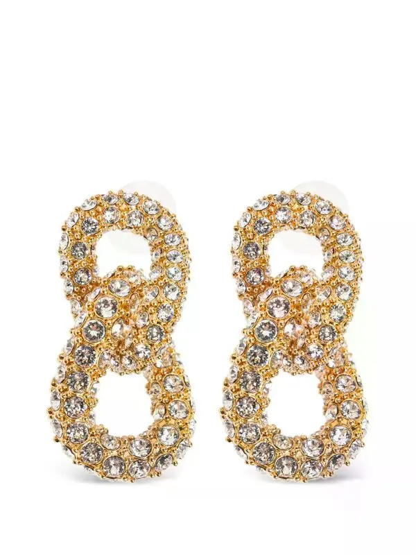 Isabel Marant Étoile Crystal-embellished Chain-link Earrings - Gold