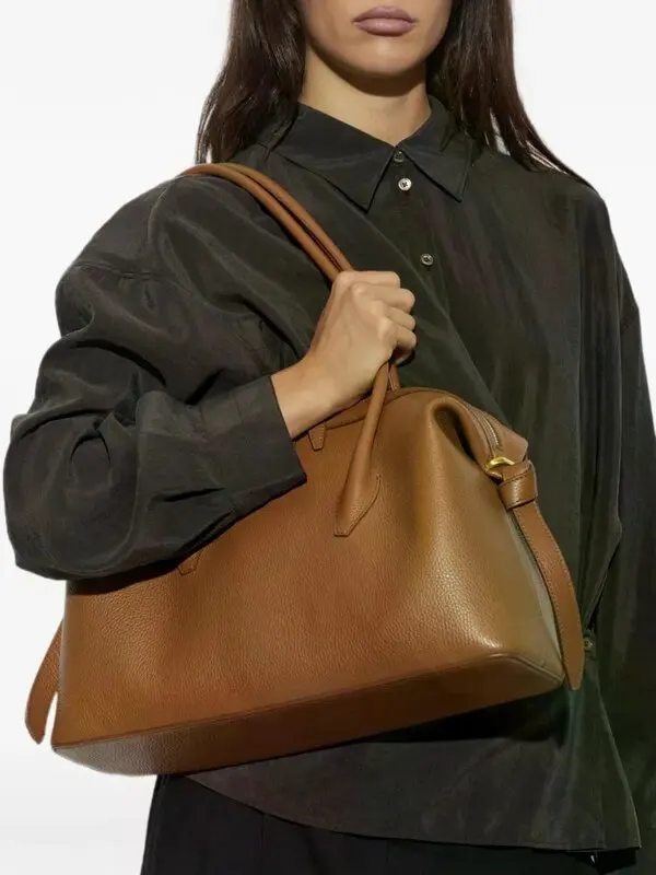 Yuzefi Hazel Brioche Duffle Leather Tote Bag