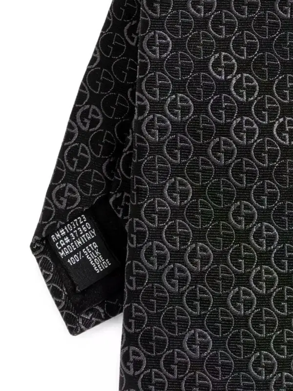 Giorgio Armani Logo-jacquard Silk Tie