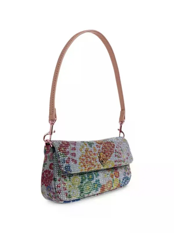 Kurt Geiger Pickle Crystal-embellished Shoulder Bag - Grey