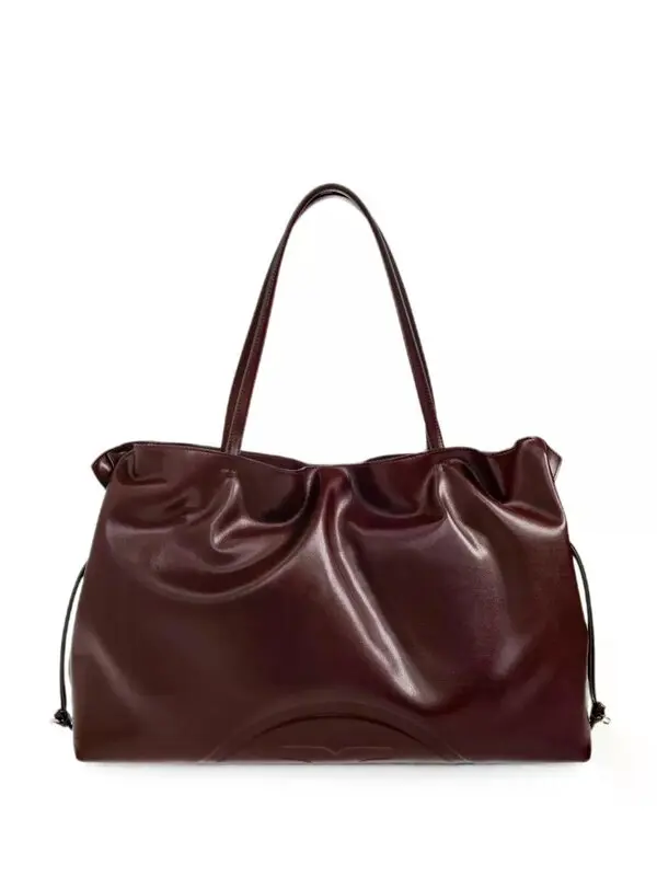 Tory Burch Ella Logo-debossed Tote Bag - Brown