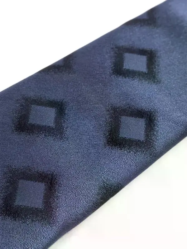 Giorgio Armani Geometric-print Tie - Blue