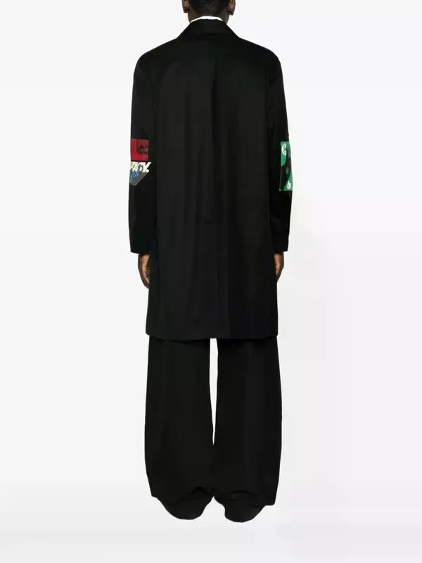 Undercover Single-breasted Coat With Graphic Patches