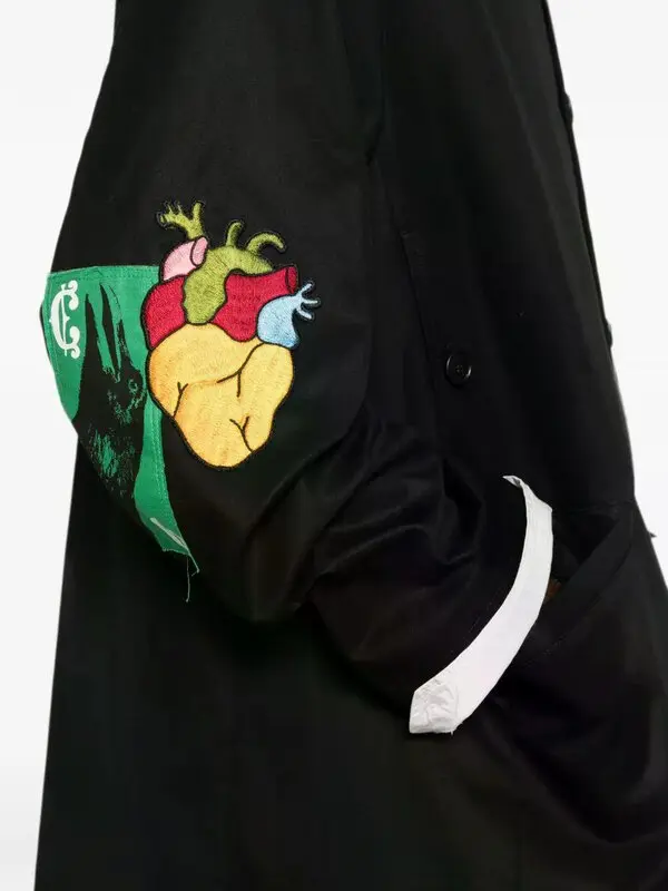 Undercover Single-breasted Coat With Graphic Patches