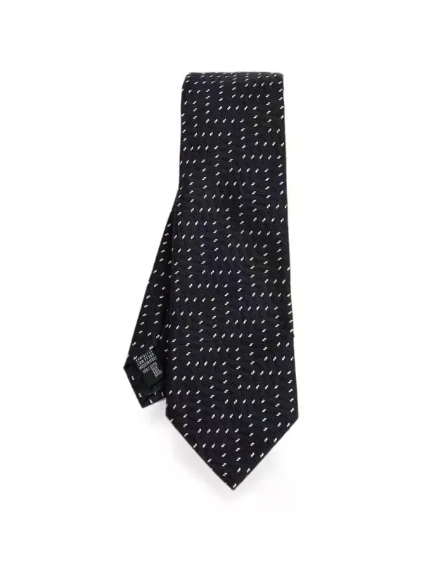 Giorgio Armani Polka-dot-pattern Tie - Blue