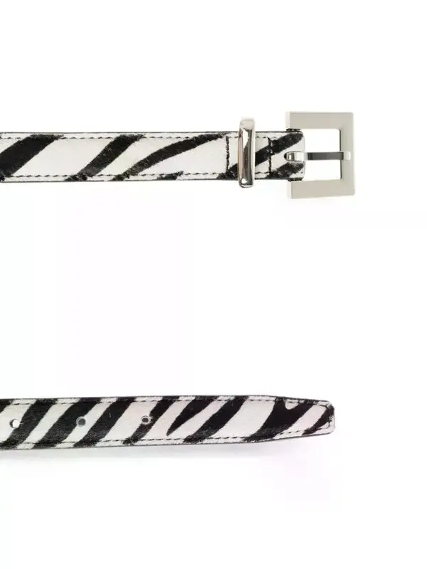 ANINE BING Nicola Zebra-print Belt